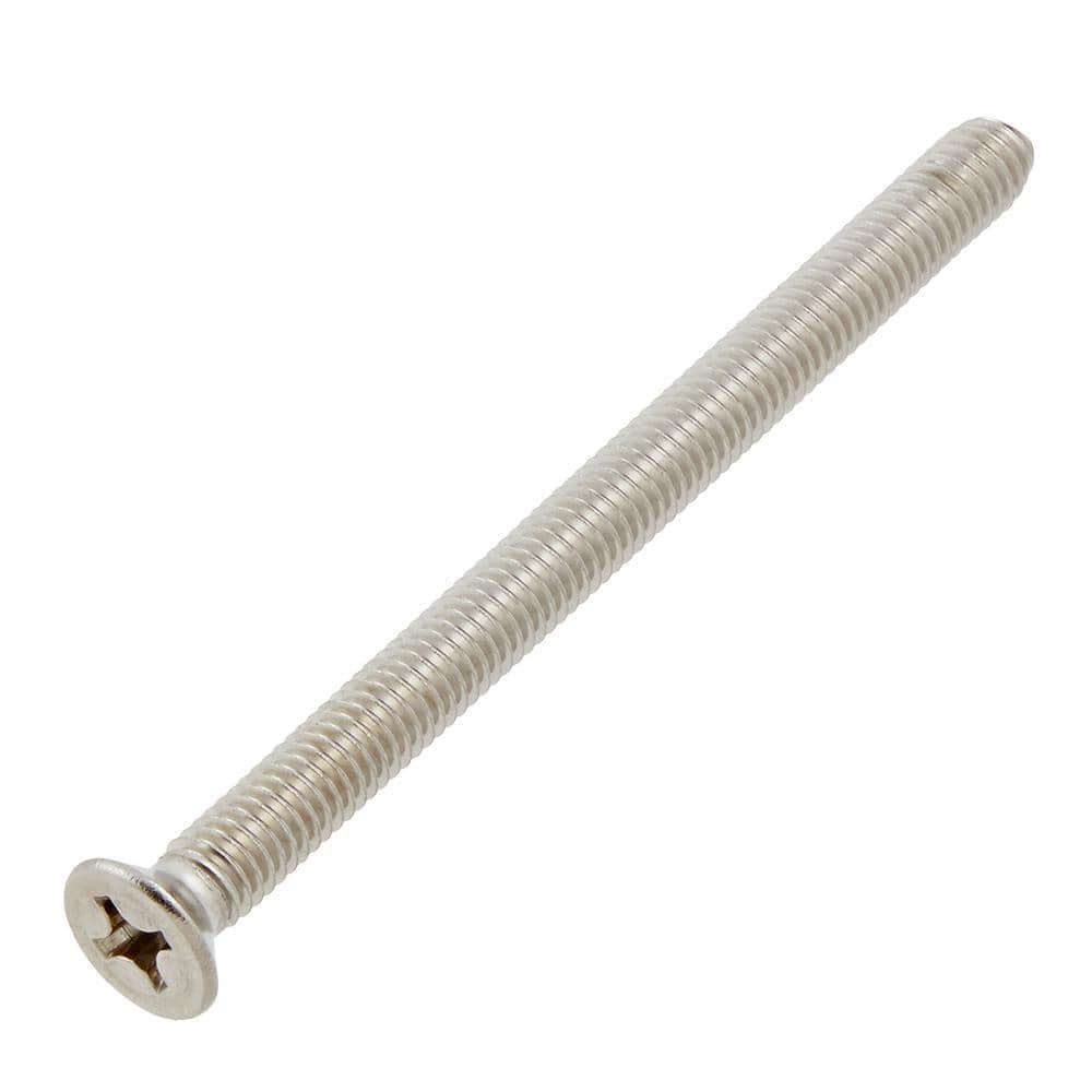 Everbilt M6-1.0x80mm Stainless Steel Flat Head Phillips Drive Machine ...