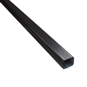 PEAK 10 ft. L x 2 in. W x 3 in. H Black Aluminum Gutter Downspout 8027 ...