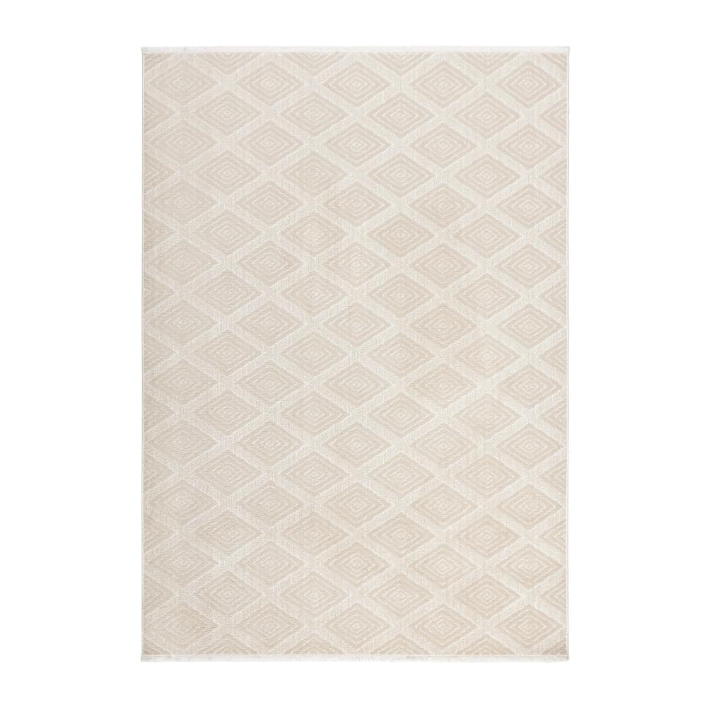 TOWN & COUNTRY LIVING Everyday Rein Solid Diamond Beige 5 ft. x 7 ft ...