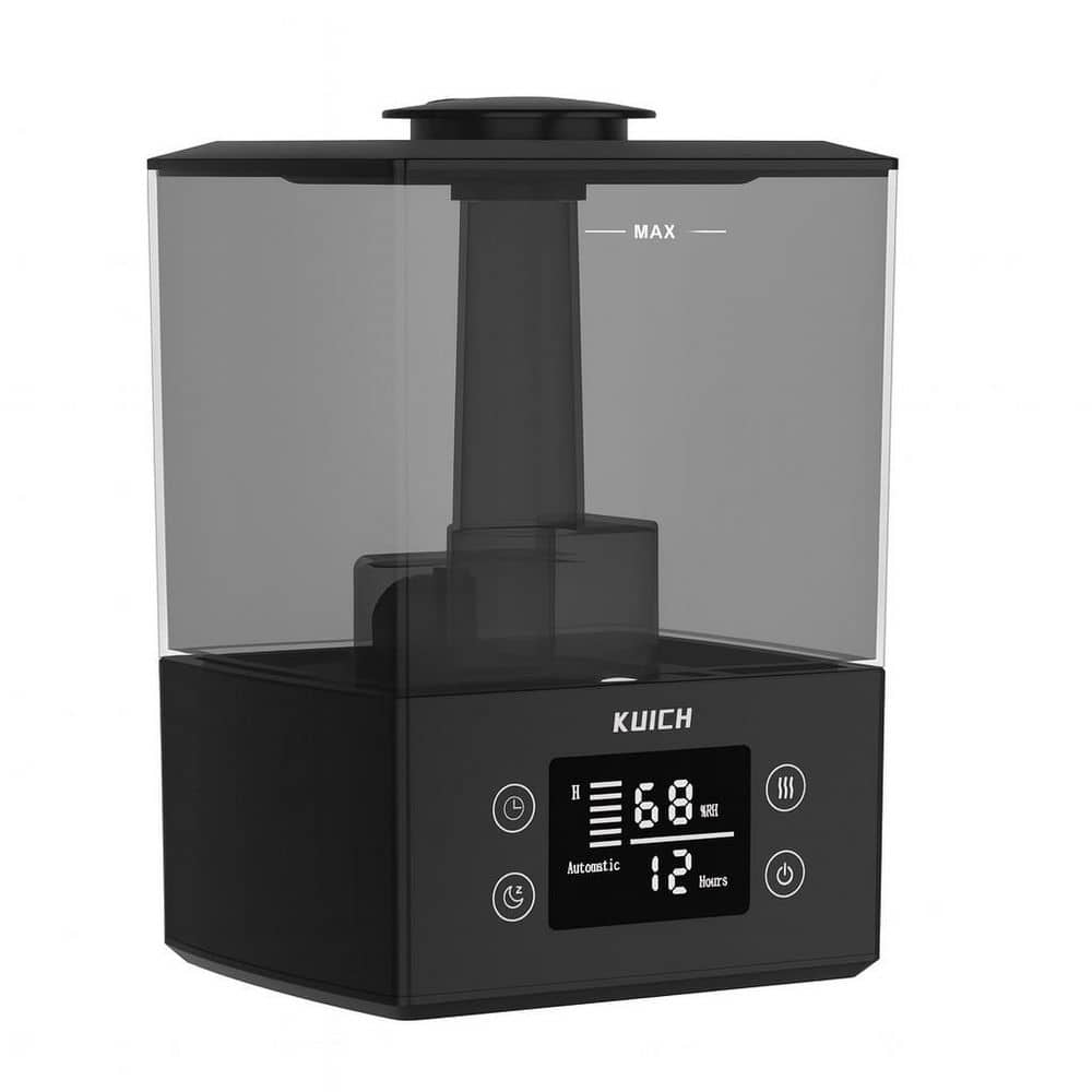 Black 0.6 Gal. Air Humidifier 2. 4L Cool Mist, 26dB Quiet, 30H Run Time ...