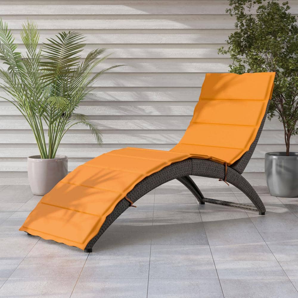 MUSE & LOUNGE Norris Fabric Metal Outdoor Chaise Lounge with or Ange ...