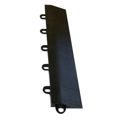 Greatmats Click Tile Black 2-3/8 in. x 12.14 in. x 5/8 in. Male Border ...