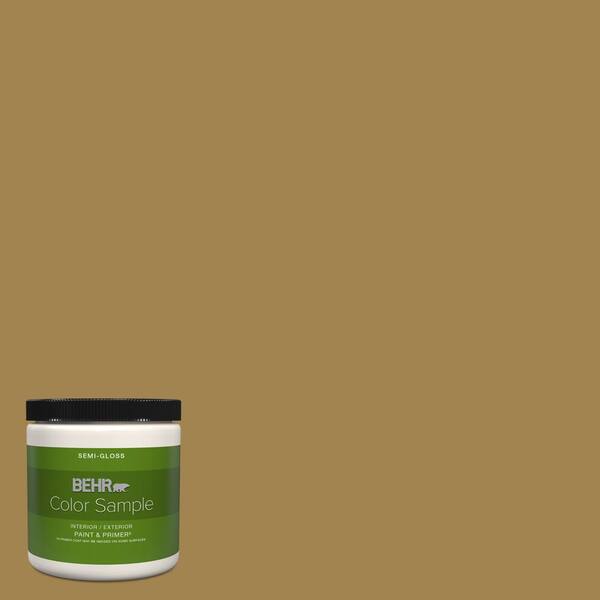 BEHR PREMIUM PLUS 8 oz. #330F-6 Bristle Grass Semi-Gloss Interior ...