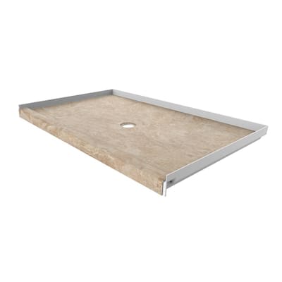 FlexStone 32 in. x 60 in. Single Threshold Shower Base with Left Hand ...
