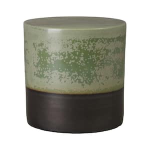 Emissary 18 in. H Glossy Glaze Green Kelp Round Ceramic Garden Stool ...
