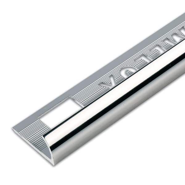Homelux 3/8 in. x 6 ft. Metal Effect Silver Tile Edging 119-916-02 ...