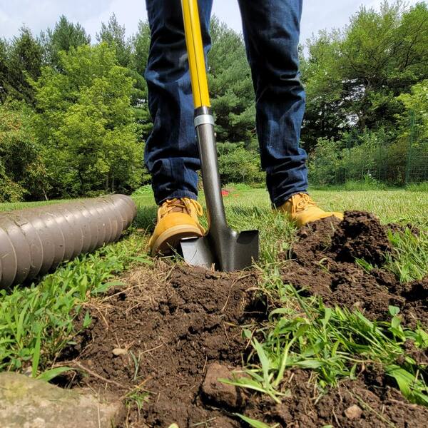 Nupla 27 in. Classic Fiberglass Sharp Shooter Drain Spade with Heavy Duty Steel Blade Shovel and D Grip Handle 75.69 274
