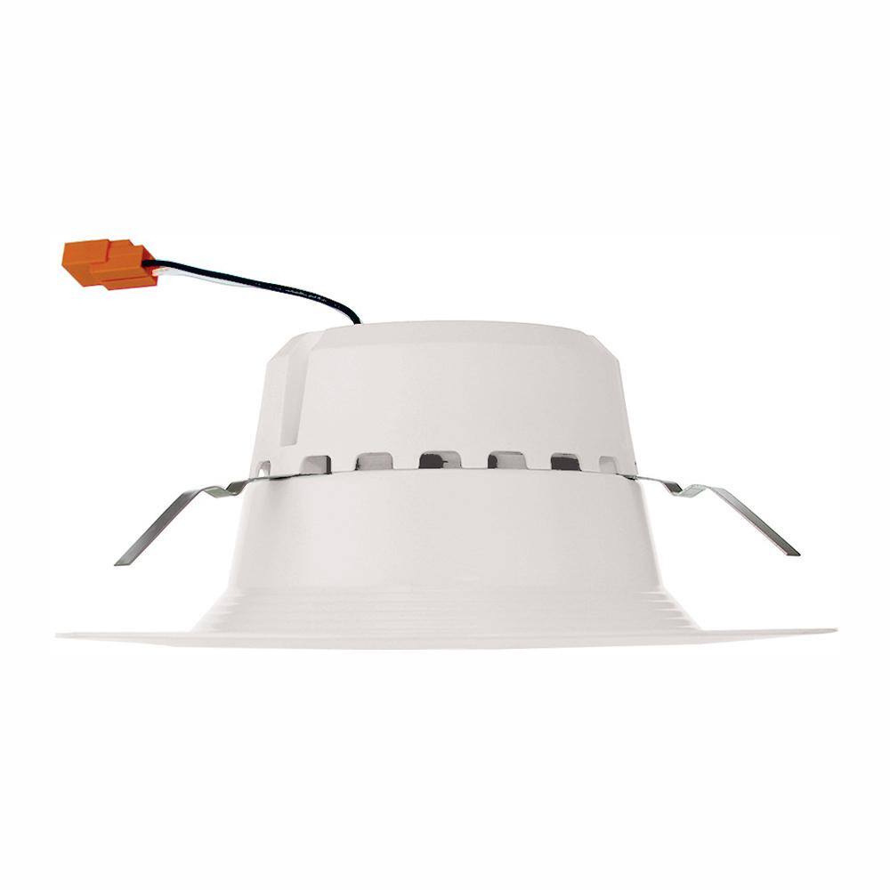 Euri Lighting 5 in. and 6 in. 75-Watt Equivalent 13.5-Watt, Matte White ...