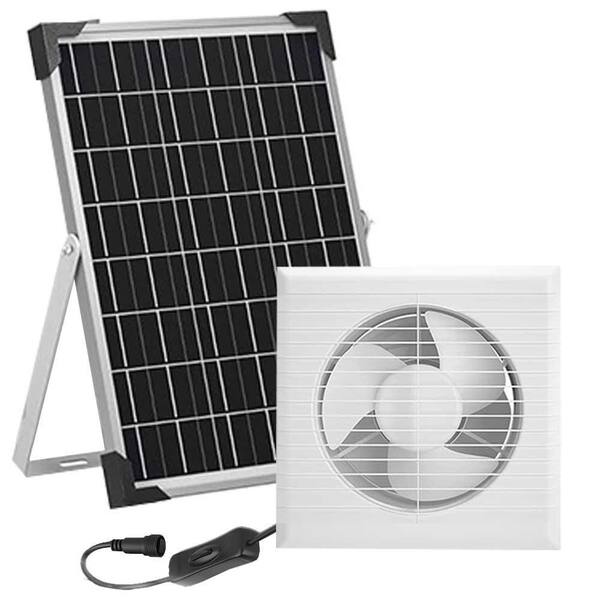 phyfalip 15 W Solar Power Exhaust Fan for Outdoor Use in Chicken Coops ...