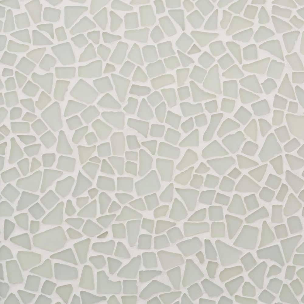 Ivy Hill Tile Coralis Arctic White 12 in. x 12 in. Frosted Matte Glass ...