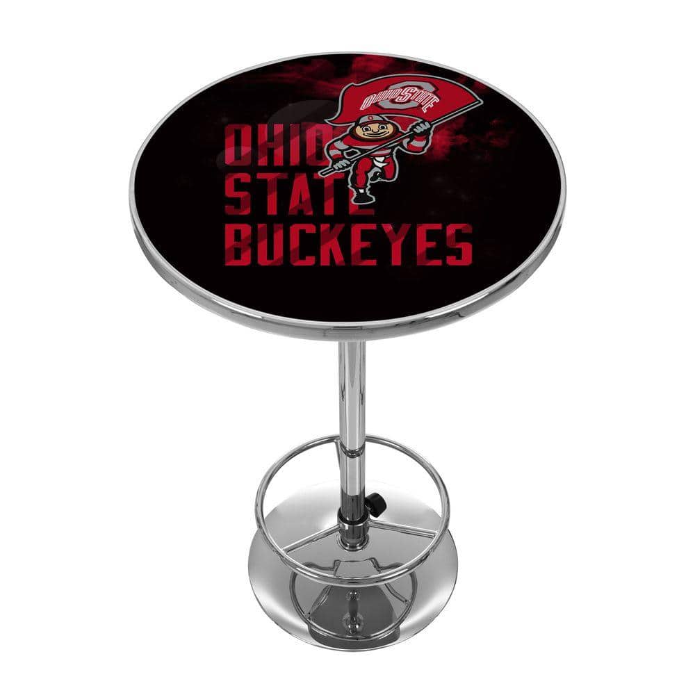Trademark Ohio State Smoking Brutus Chrome Pub/Bar Table OSU2000-SMOKE ...