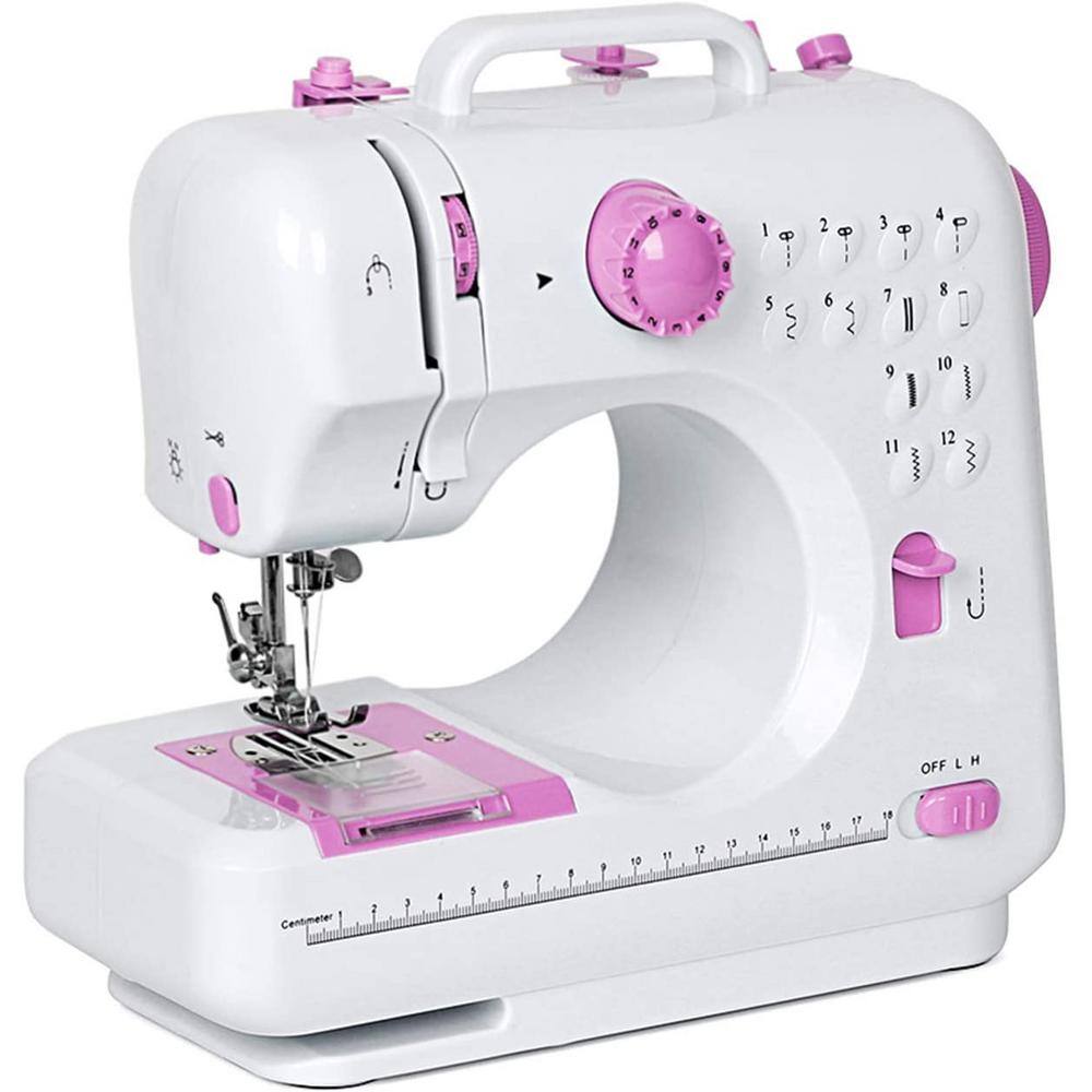 Advanced Crafting Sewing Machine, 12 Built-In Stitches Cute Pink FHSM ...