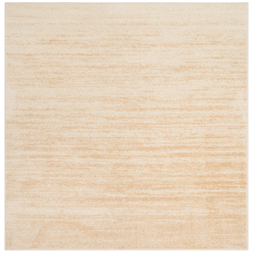 SAFAVIEH Adirondack Champagne/Cream Solid Color 10 ft. x 10 ft. Striped ...