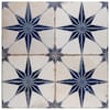 Merola Tile Kings Star Luxe Blue 17-5/8 in. x 17-5/8 in. Ceramic Floor ...