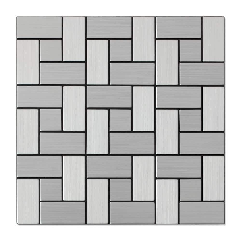 SpeedTiles California Silver Stainless Steel 11.3 in. x 11.3 in. x 5mm ...