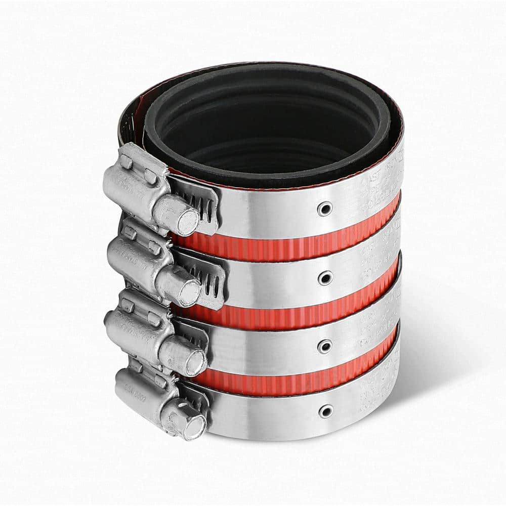 PLUMBFLEX 2 in. Heavy-Duty Stainless Steel No Hub Shielded Pipe ...