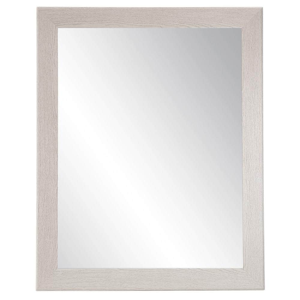 BrandtWorks 32 in. W x 46 in. H Farmhouse Gray Framed Wall Mirror ...