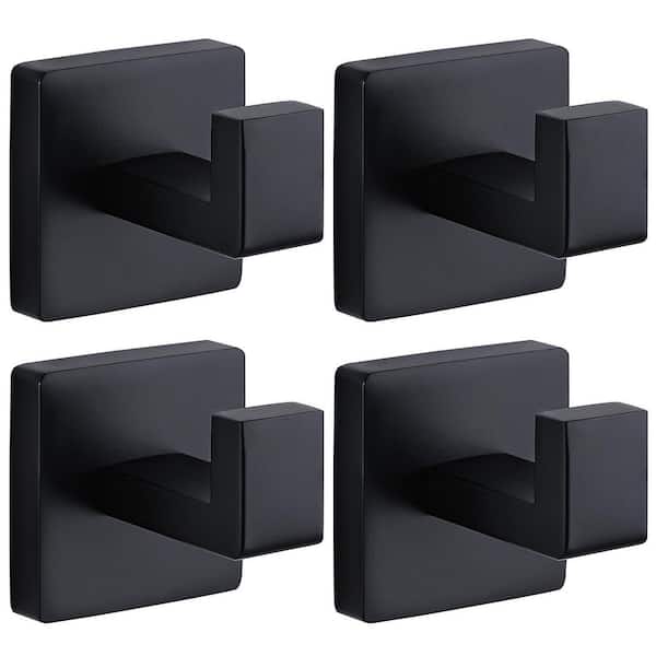 Robe Hook Bathroom Accessory in Matte Black Heavy Duty Stainless Steel ...