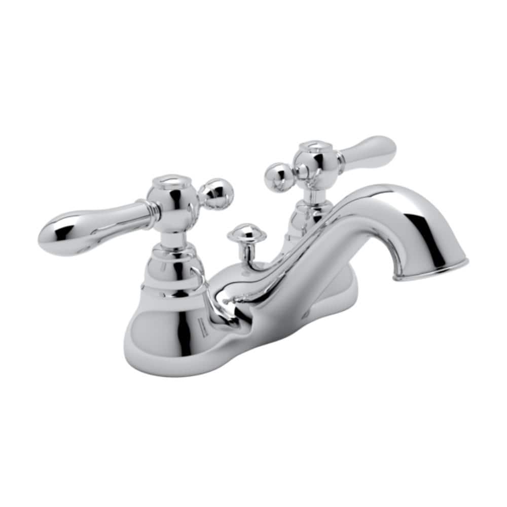 ROHL Arcana 4 in. Centerset 2-Handle Wall Mount Bathroom Faucet in ...