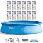 Intex Easy Set 15 ft. Round x 42 in. Deep Inflatable Pool with 1,000 ...