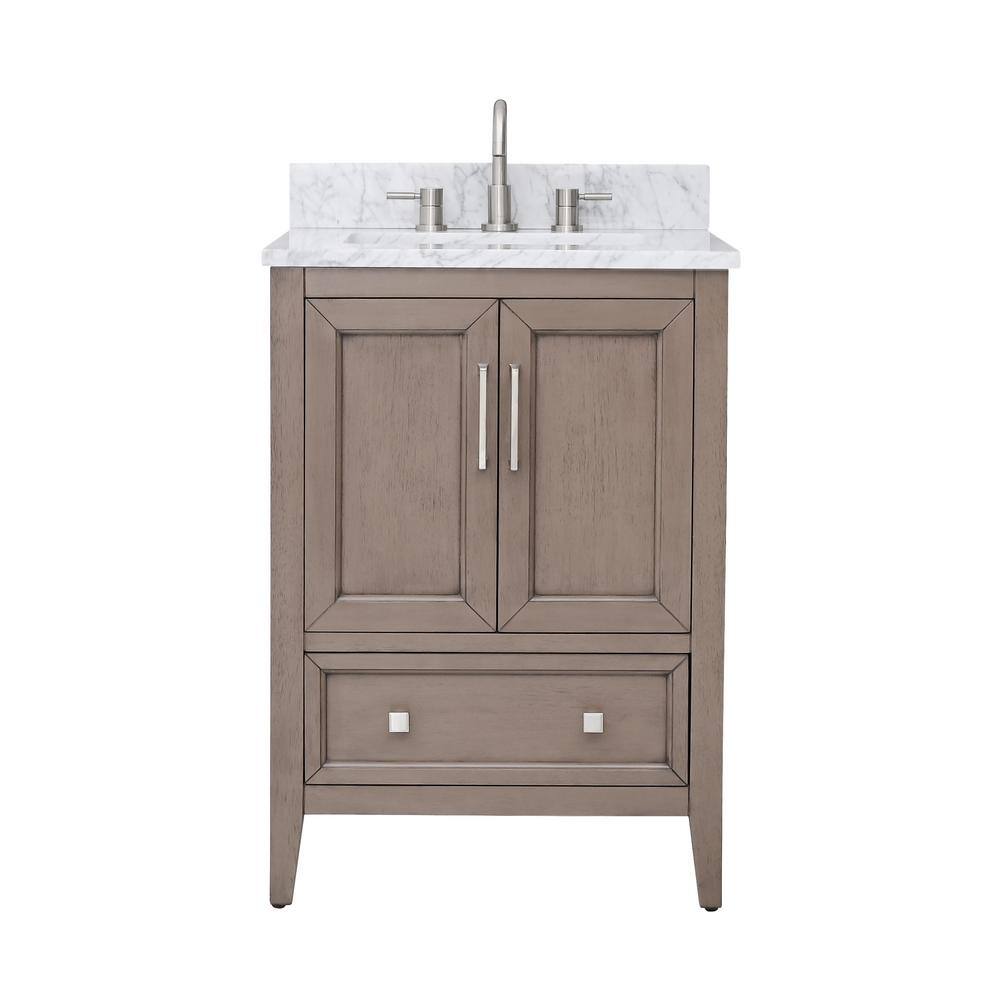 Avanity Everette 25 in. W x 22 in. D x 35 in. H Bath Vanity in Gray Oak ...