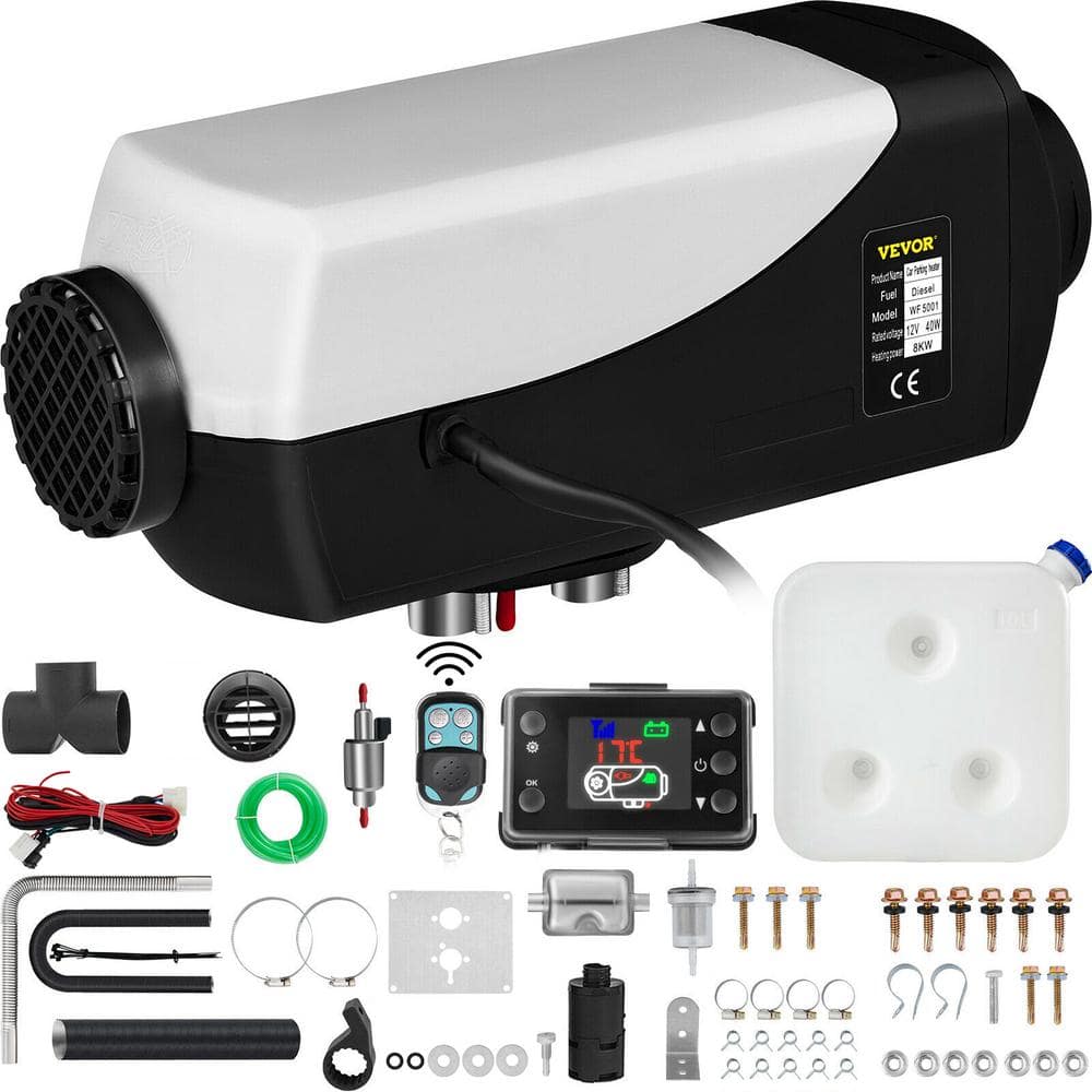 VEVOR Diesel Heater 27297 BTU Diesel Parking Heater 12-Volt Parking ...