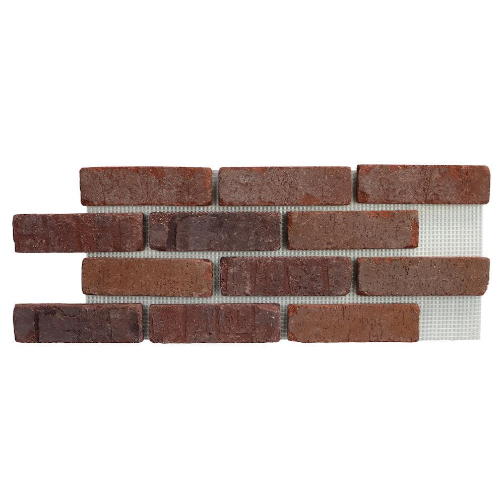 Old Mill Brick 28 in. x 10.5 in. x 0.5 in. Brickwebb Riviera Thin Brick ...