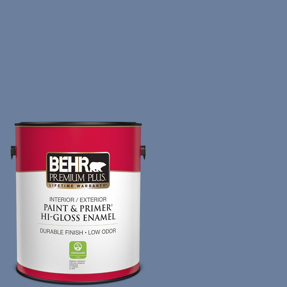 BEHR PREMIUM PLUS 1 gal. #MQ5-52 Lead Cast Hi-Gloss Enamel Interior ...