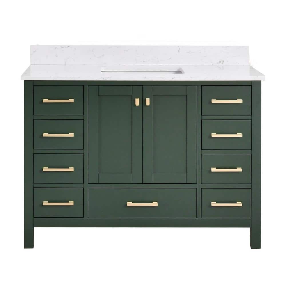 PROOX GlamourAura 48 in. W x 22 in. D x 39.24 in. H Single Sink Bath ...