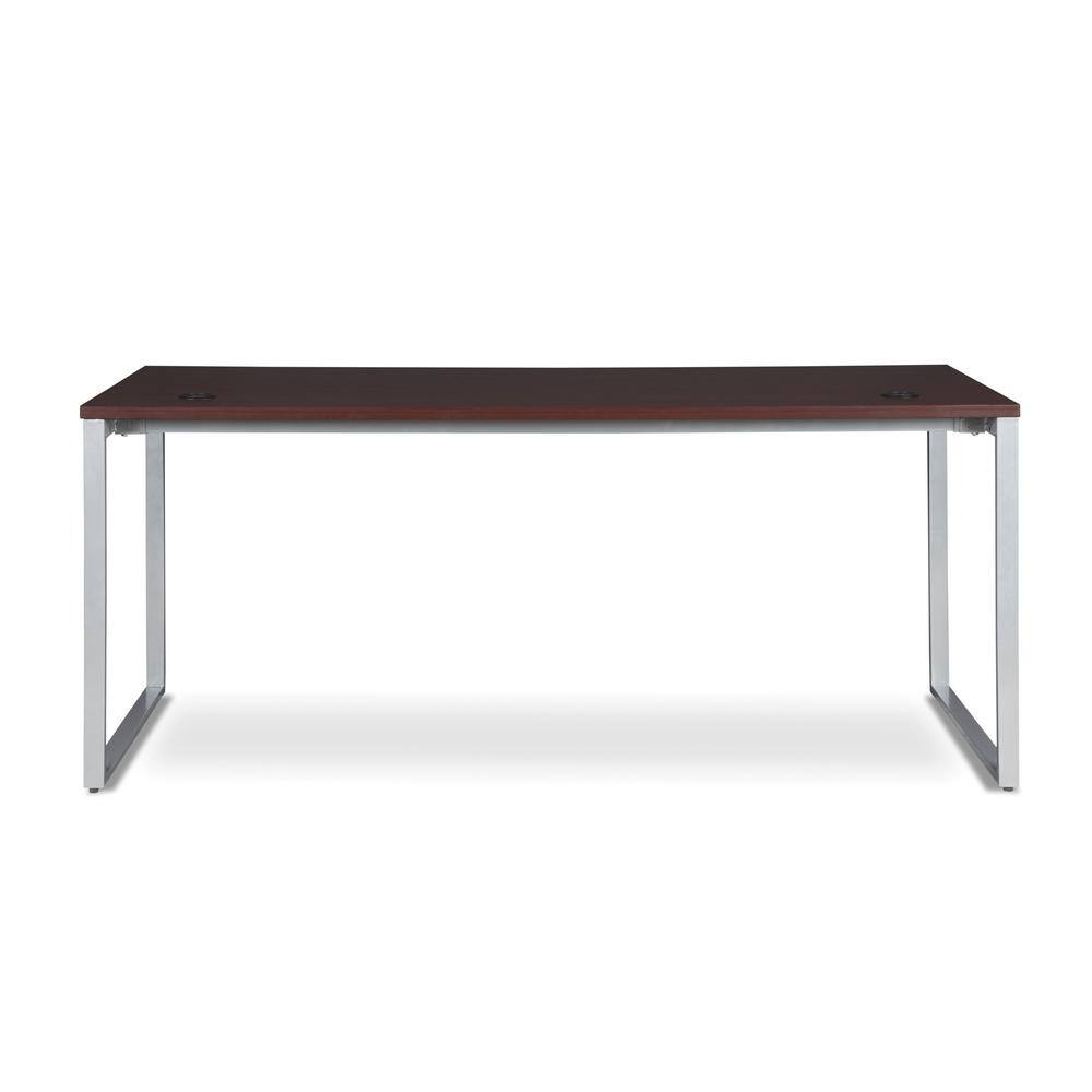 OFM Fulcrum Series 72 in. x 30 in. Mahogany Minimalistic Modern Office ...