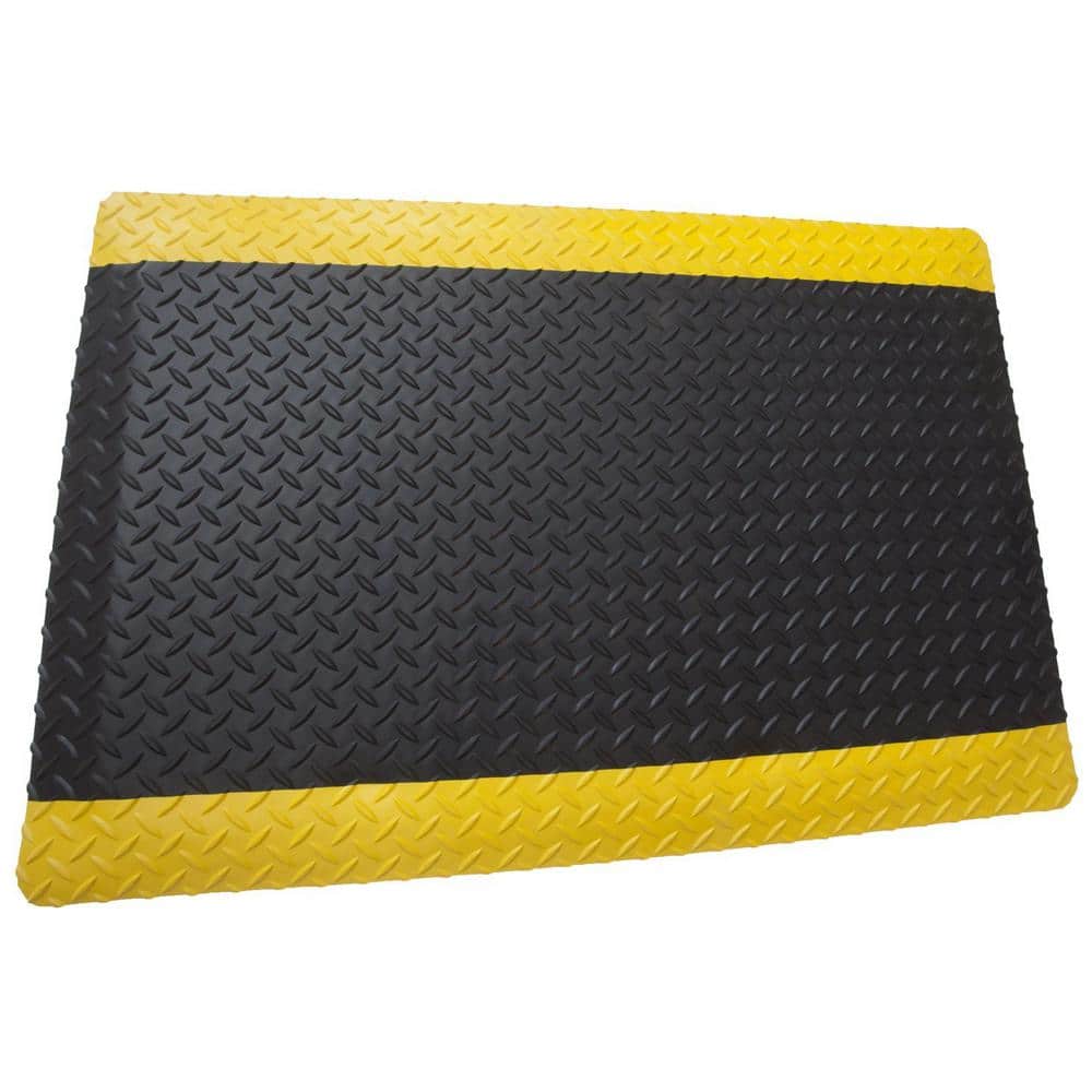 Rhino Anti-Fatigue Mats Diamond Plate Anti-Fatigue 2-Sides Black/Yellow ...