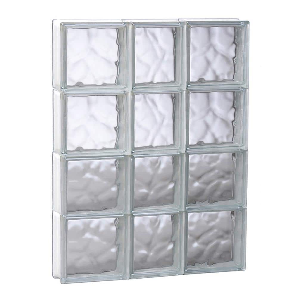 Clearly Secure 21.25 in. x 31 in. x 3.125 in. Frameless Wave Pattern ...