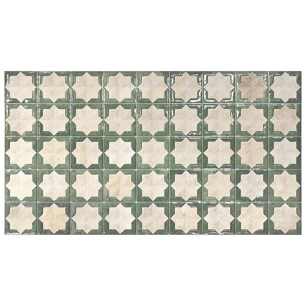 Apollo Tile Citadel 12.2 in. x 22 in. Matte and Glossy Green Porcelain ...