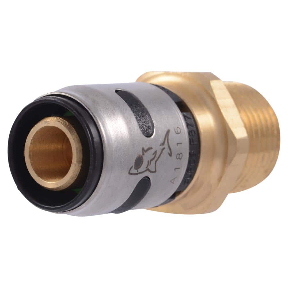 SharkBite 1/2 in. Push-to-Connect EVOPEX x MNPT Brass Adapter Fitting ...