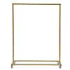 YIYIBYUS Gold Metal Clothes Rack with Wheels 39.4 in. W x 52.7 in. H ...