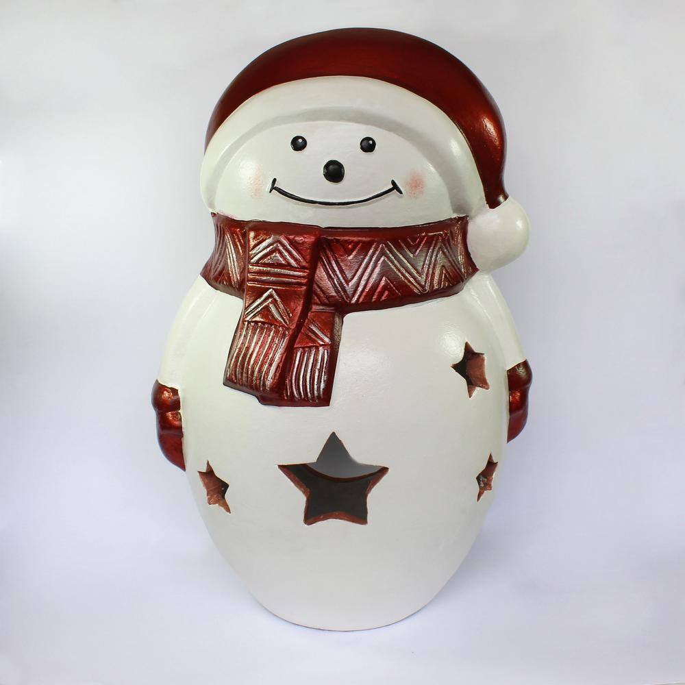 Evergreen Enterprises 18.5 in. Jolly Snowman Garden Statue 84G5223 ...