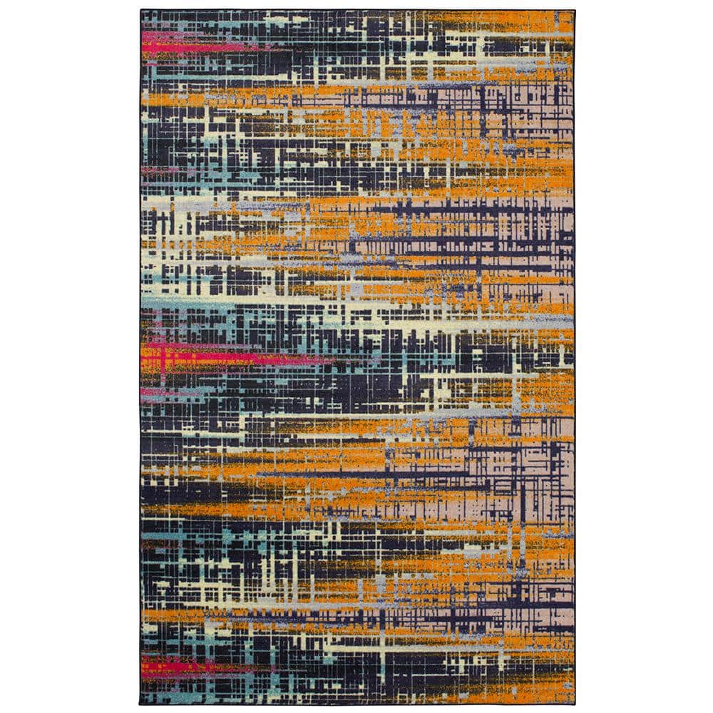 Mohawk Home Kaven Multi 9 ft. x 12 ft. Abstract Area Rug 133052 - The ...