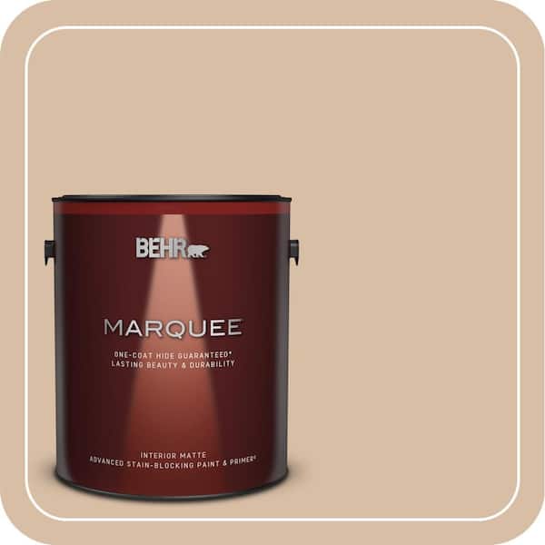 BEHR MARQUEE 1 gal. #PPH-15 Nut Flavor One-Coat Hide Matte Interior ...