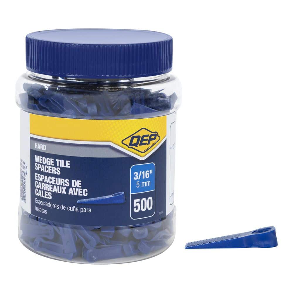 QEP 3/16 in. Wedge Tile Spacers for Wall Installation (500 Jar) 10348 ...