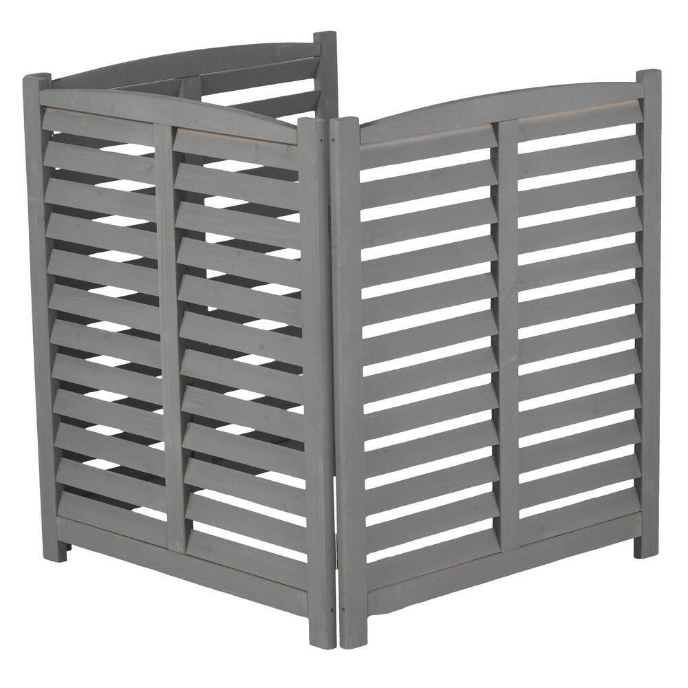 38 in. High Solid Wood Outdoor Privacy Fence-Perfect for Air ...