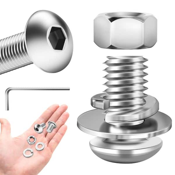 MarySino 3/8 in.-16 x 3/4 in. Hex Button Head Stainless Steel Socket ...
