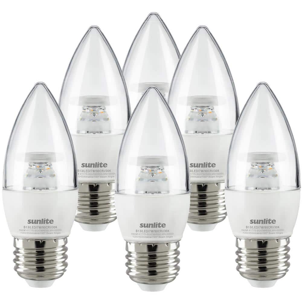 Sunlite 60-Watt Equivalent B13 Energy Star Dimmable ETL Listed E26 Base ...