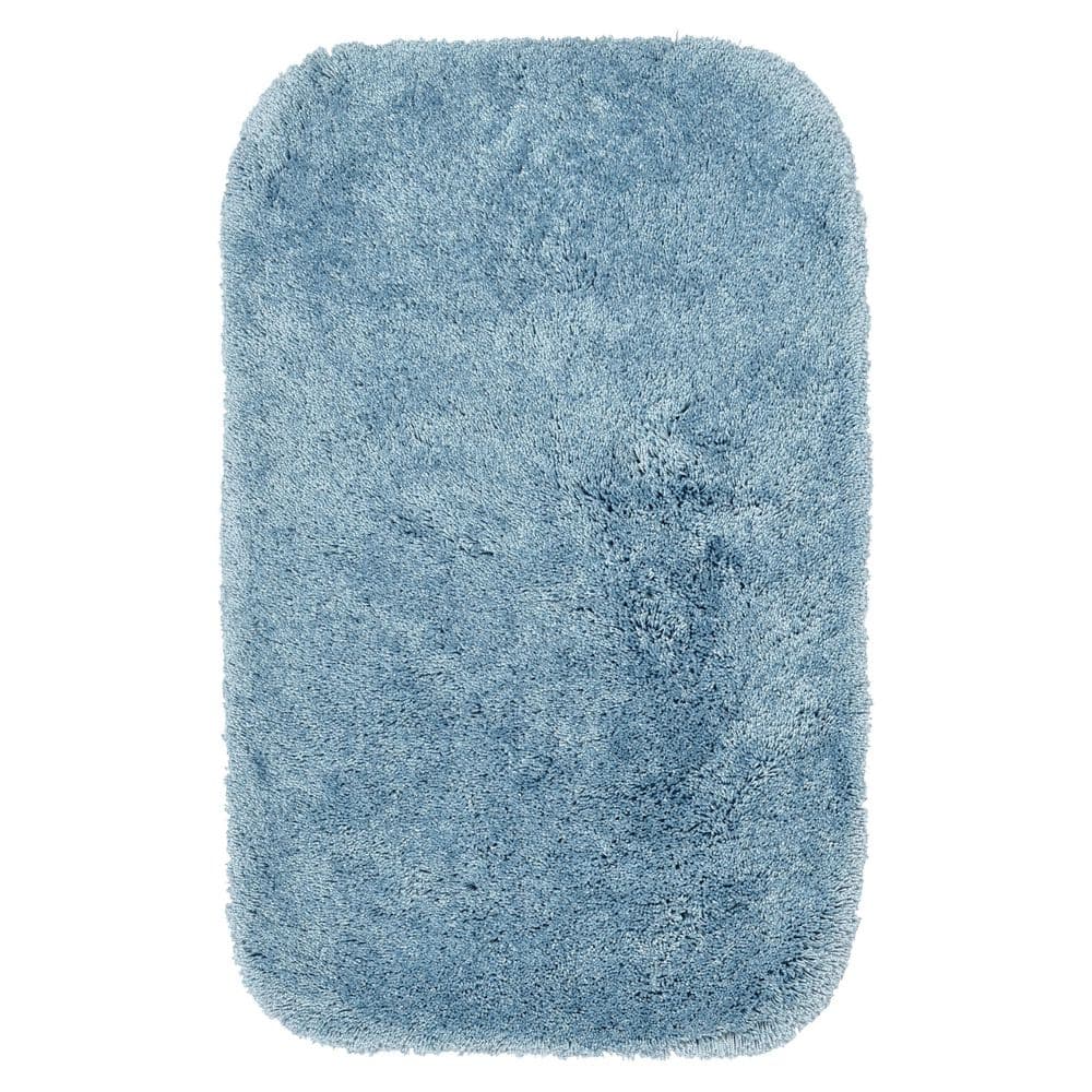 Garland Rug Finest Luxury Basin Blue 24 in. x 40 in. Washable Bathroom ...