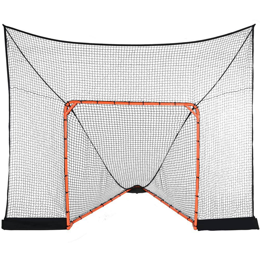 VEVOR Hockey and Lacrosse Goal Backstop with Extended Coverage 12 ft. x ...