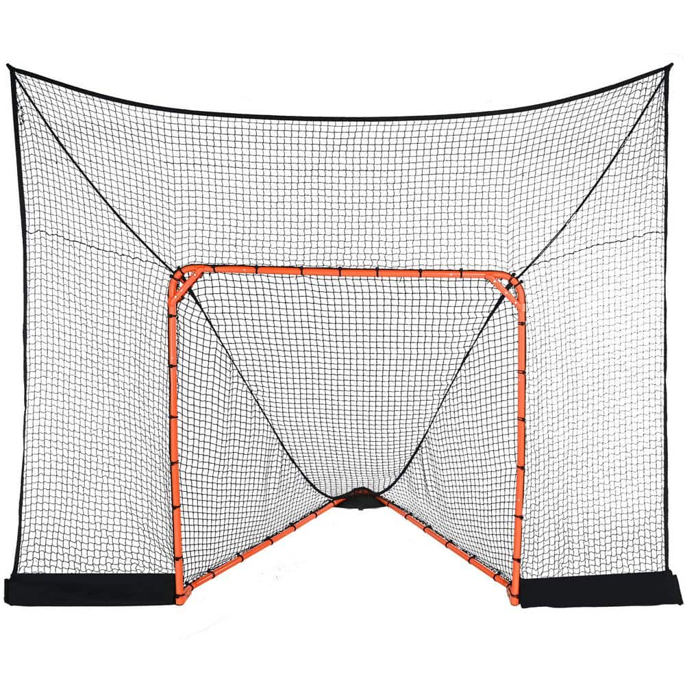 VEVOR Hockey and Lacrosse Goal Backstop with Extended Coverage 12 ft. x ...