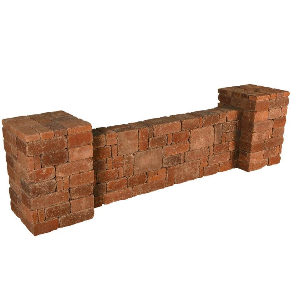 Pavestone RumbleStone 94.5 in. x 26 in. x 26 in. Column/Wall Kit in ...