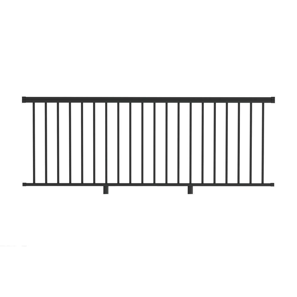 Veranda Versarail Black Aluminum 8 ft. x 36 in. (Actual: 93 in. x 36 in ...