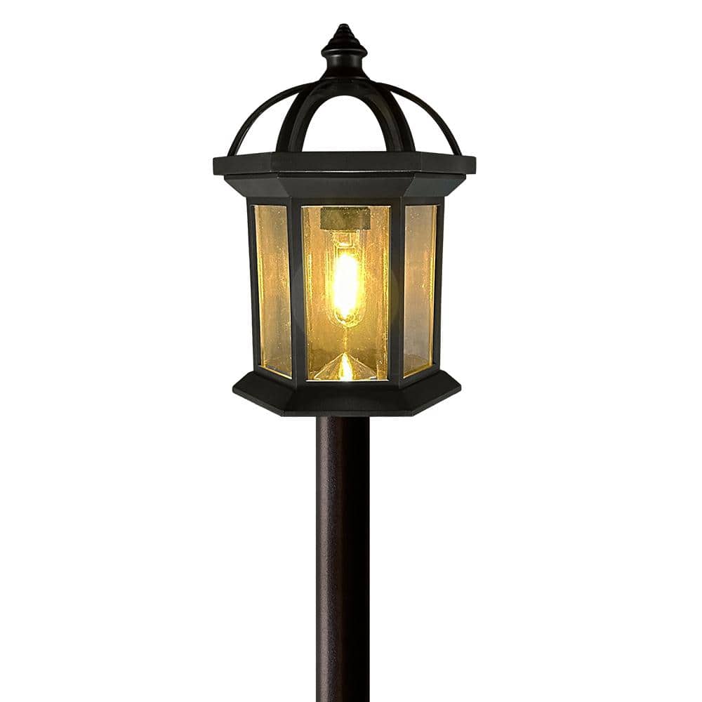 Monteaux Lighting Black Solar Integrated LED Weather Resistant Path ...