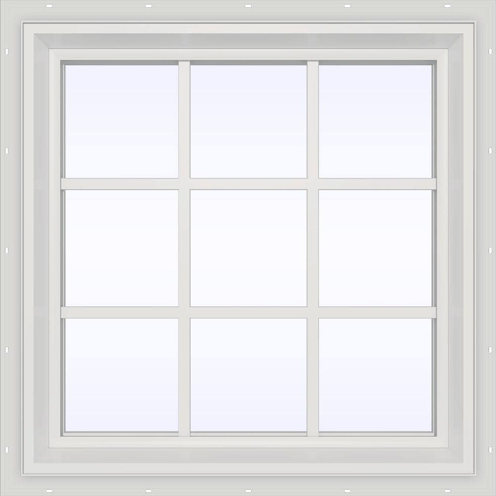 JELD-WEN 35.5 in. x 29.5 in. V-2500 Series White Vinyl Fixed Picture ...