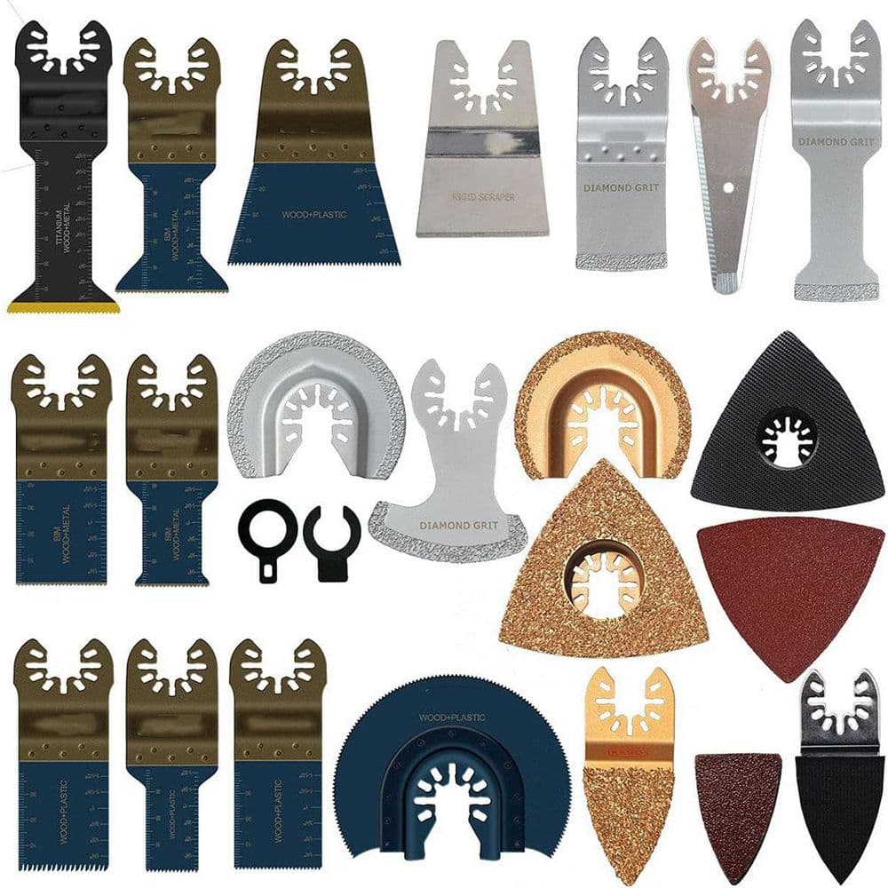 120 Pcs Multitool Blades Kit with Titanium, Diamond, Carbide for ...